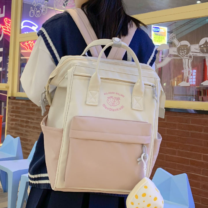 2024 New Donut Backpack Korean Student School Bag Large Capacity Girl ...