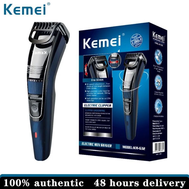 Kemei 0.5-10mm Adjustable Beard Hair Trimmer For Men Rechargeable ...