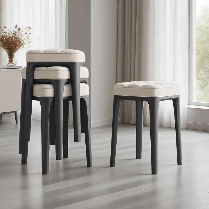 Modern Minimalist Extendable Solid Wood Small Square Stool Dining Table ...