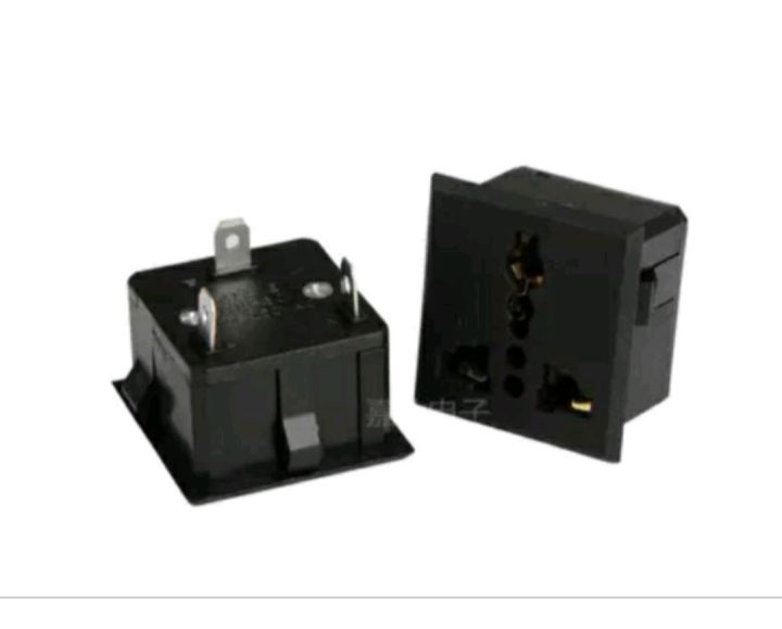 ปลั๊กตัวเมีย ซ็อกเก็ต AC socket AC 220v แบบ 3 ช่อง เต้ารับ | Lazada.co.th