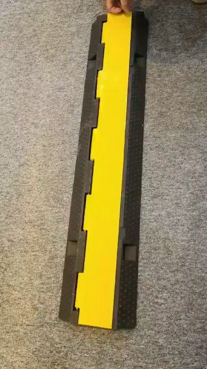 100cm Rubber Yellow Black Channel Floor Cable Hump Lead Cover Protector ...