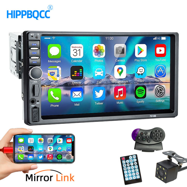 HIPPBQCC 7 Inch Car Radio 1 Din MP5 Multimedia Player Touch Screen FM ...