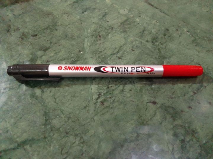 spidol penanda twinpen snowman hitam merah harga 1 buah | Lazada Indonesia