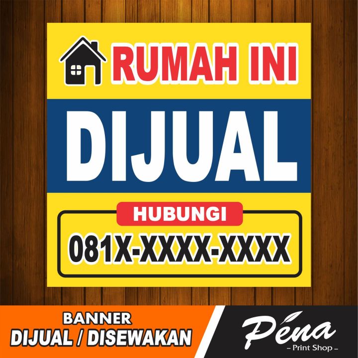 Banner Spanduk Rumah Dijual / Spanduk Dijual Rumah Ruko / Spanduk ...