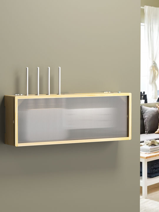 WiFi Router Storage Box Wall-Mounted TV Set-Top Box Optical Modem Block ...
