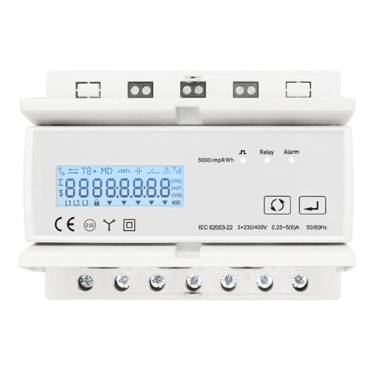 Three Phase Multi Function Energy Meter RS485 kWh Power Voltage Current ...