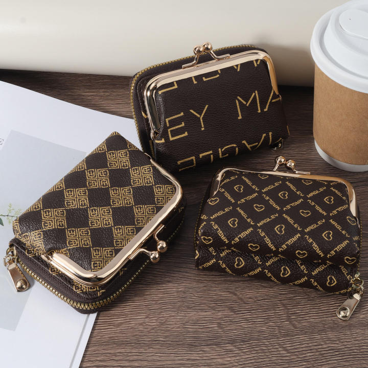 money wallet storage organizer Korean Cute Leather Printed Wallet ...