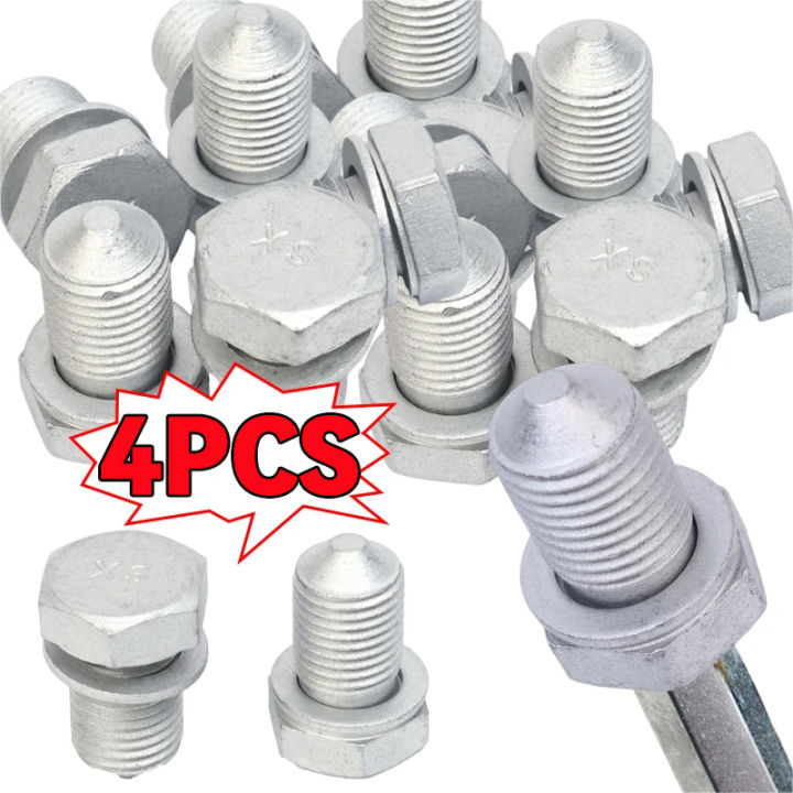 4Set Car Oil Drain Screw Engine Screw Bolt Oil Drain Sump Plug Washer ...