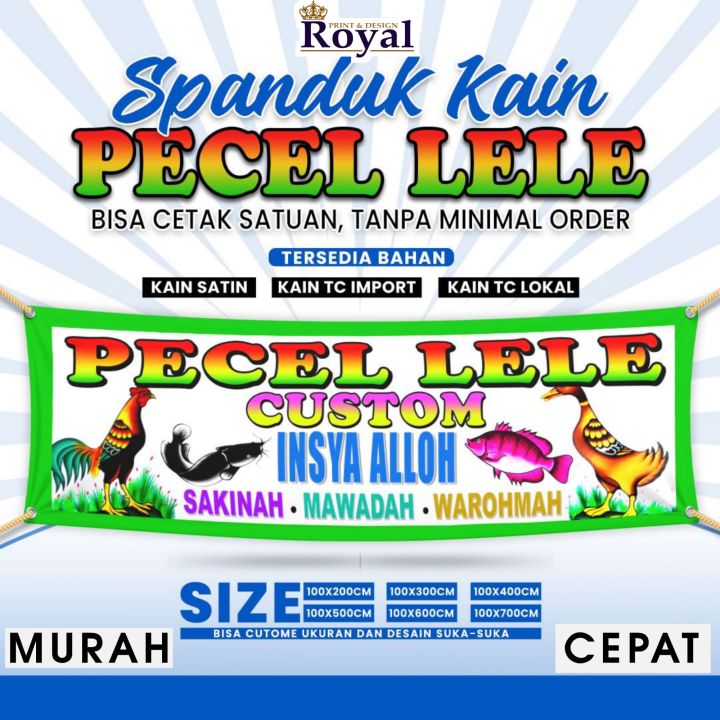 CETAK SPANDUK KAIN PECEL LELE TERMURAH - SPANDUK PECEL LELE - CETAK BANNER PECEL LELE | Lazada ...