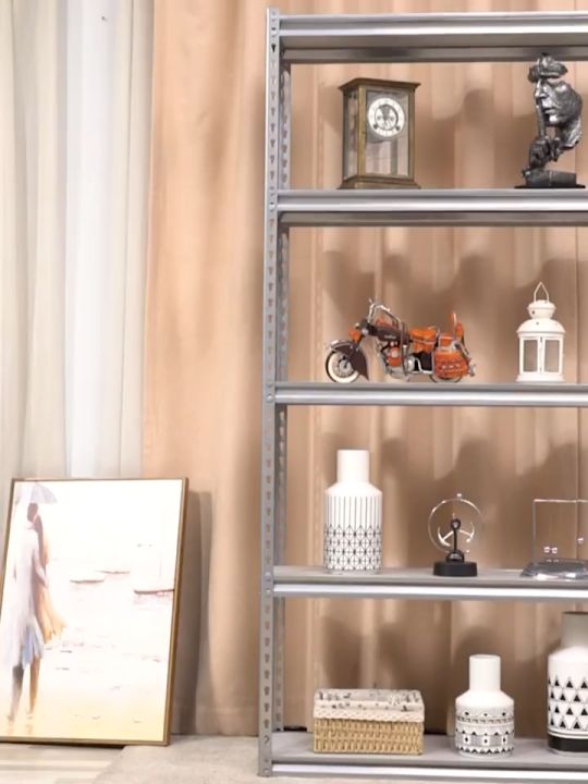 CHEER WAY 3/4/5 layer angle steel shelf storage rack storage display ...