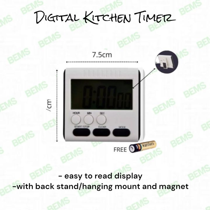 Digital Kitchen Timer with alarm sound | Lazada PH