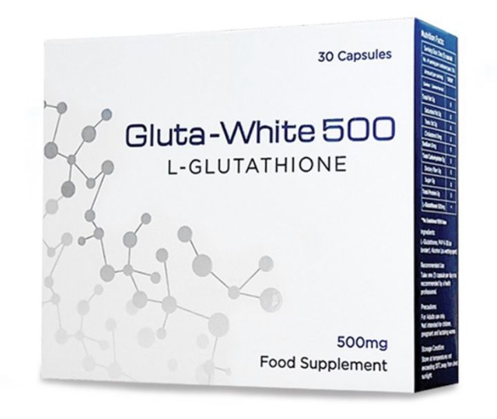 Gluta-White Food Supplement L-Glutathione 500mg Box of 30s | Lazada PH