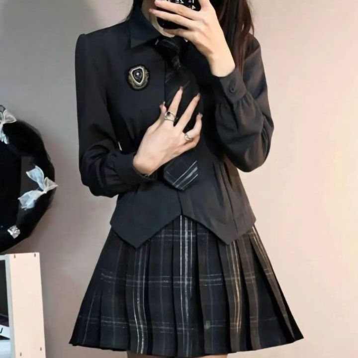 Elf Tribe Corset Jk Uniform Shirt For Women Hot Girls College Style