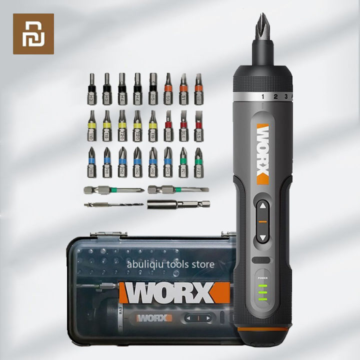 Worx ชุดไขควงไฟฟ้าขนาดเล็ก WX242ไร้สายอัจฉริยะไขควงไฟฟ้าไร้สายชาร์จได้พร้อมชุดเครื่องมือสว่าน ...