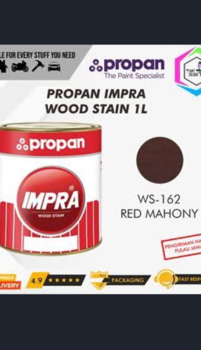 propan impra wood stain Red Mahoni 1L- impra red mahony cat kayu impra ...