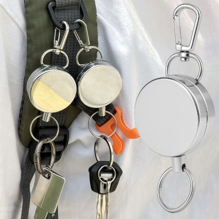 Resilience Steel Wire Rope Elastic Keychain Recoil Sporty Adjustable ...