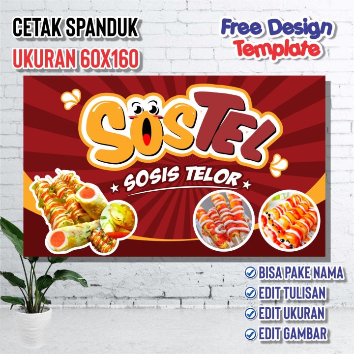 Spanduk Banner SOSTEL / SOSIS TELUR BISA REQUEST UK 60X160 | Lazada ...