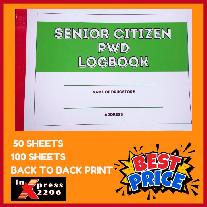 SENIOR CITIZEN / PWD LOGBOOK FOR DRUGSTORE / PHARMACY | Lazada PH