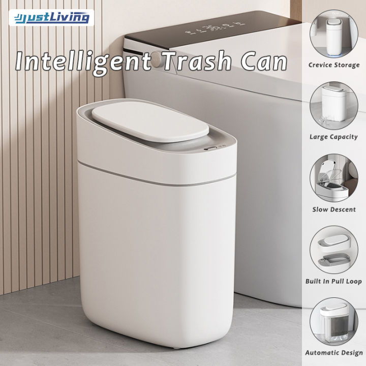 JustLiving 9L Smart Trash Bin Smart Sensing Induction Opening ...