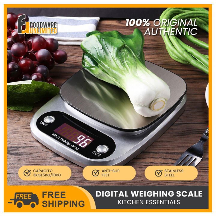 Digital Kitchen Food Scale Portable Electronic Weighing Scale for Food & Jewelry 3kg/5kg/10kg ...