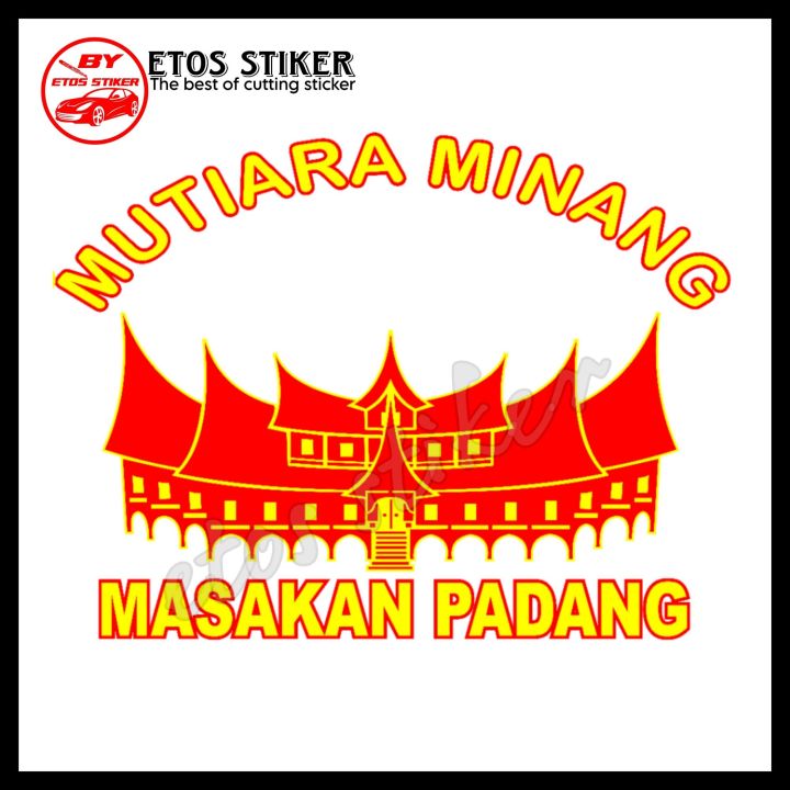 stiker cutting masakan padang sticker untuk rumah makan dua warna ...