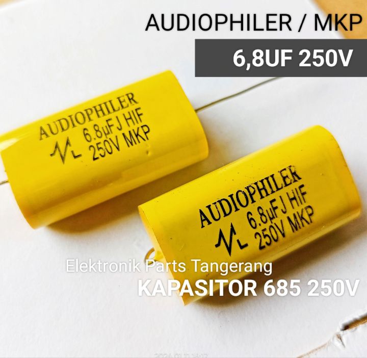 KAPASITOR AUDIOPHILER 6.8UF 250V KAPASITOR MKP 6.8UF 250V AUDIOPHILER 6,8UF 250V kapasitor 685 ...
