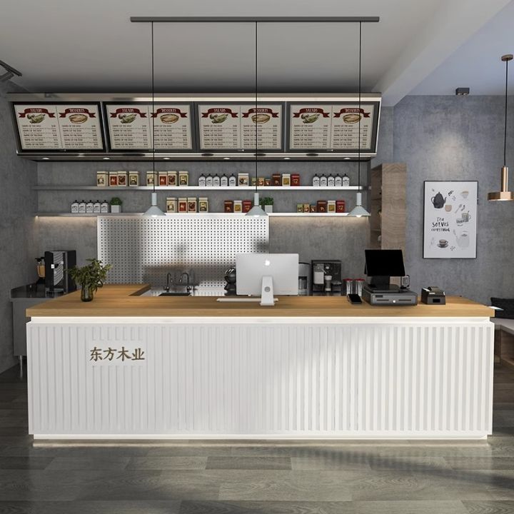 Milk Tea Shop Cake Shop Bar Counter Cashier Minimalist Coffee Shop ...