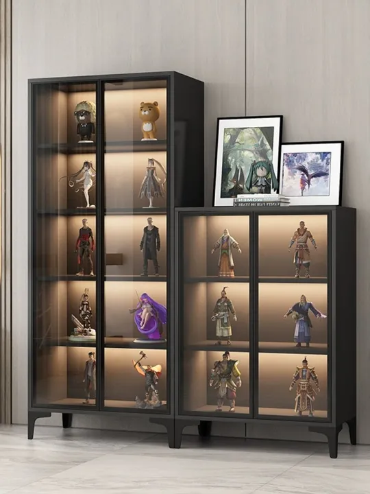 Hand-Made Display Cabinet Accessible Luxury Glass Door Bookcase Lego ...