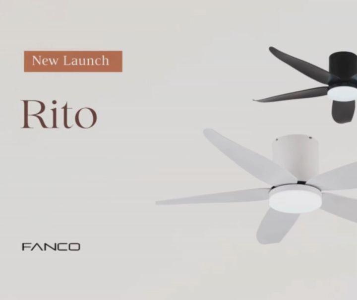 New Launch - FANCO RITO-5 48-Inch | 54-Inch SMART DC Motor Ceiling Fan ...