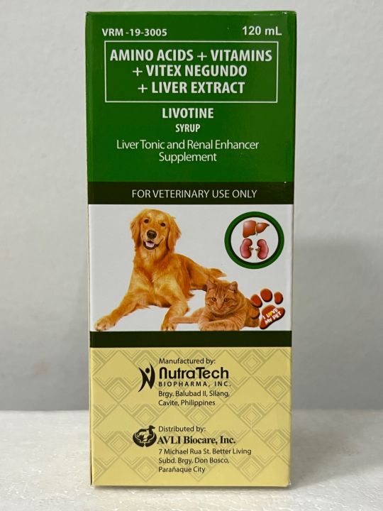Livotine for Dogs and Cats 120 mL 60 mL Liver Tonic and Renal Enhancer ...