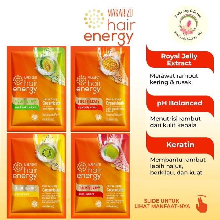 Makarizo Creambath Fibertherapy Hair & Scalp Royal Jelly Sachet ...