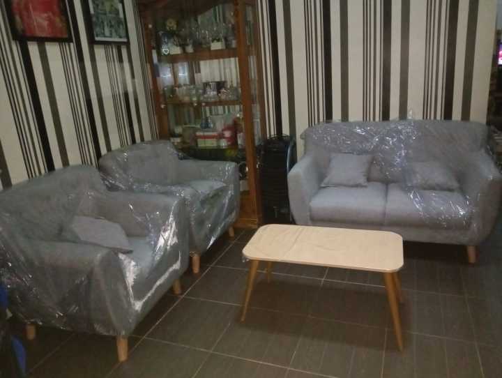 Sofa minimalis model RETRO 211 + meja | Lazada Indonesia