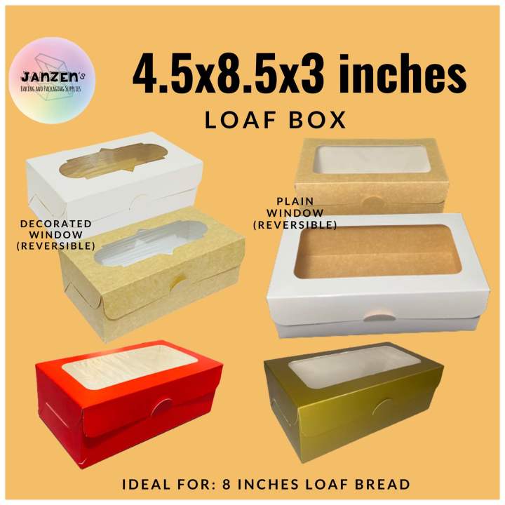 10 pcs 4.5x8.5x3 inches Loaf Box | Fruitcake Box (Reversible) | Lazada PH