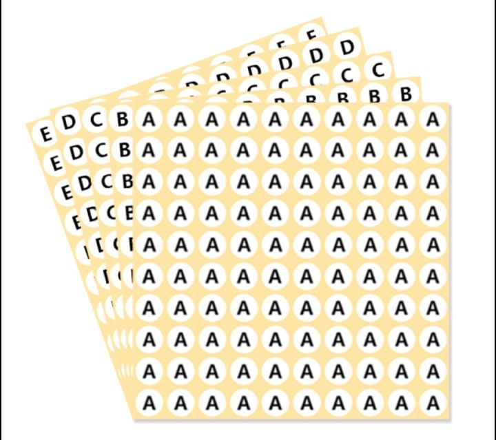 A-Z MINI WHITE CAPITAL ALPHABETS LABEL STICKER SHEET | Lazada
