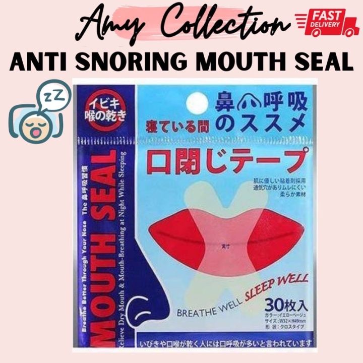 [READY STOCK]Anti-open Mouth Breathing Patch Mouth Seal Dream Talking Stickers Anti-snoring ...