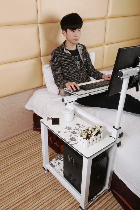 Minimalist Folding Table Movable Adjustable Rotate Seamless Bedside ...