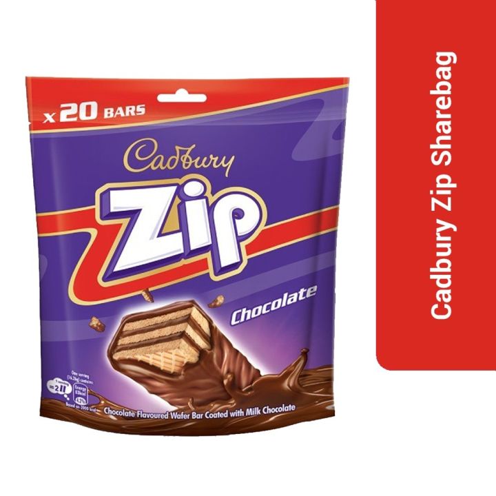 CADBURY ZIP WAFER COKLAT SHAREBAG 160G | Lazada
