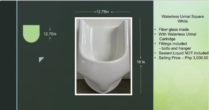 Waterless Urinal Square White | Lazada PH