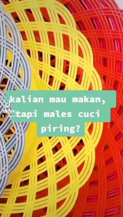 Piring Rotan Plastik Lusinan (1Lusin/12pcs) Murah Meriah | Lazada Indonesia