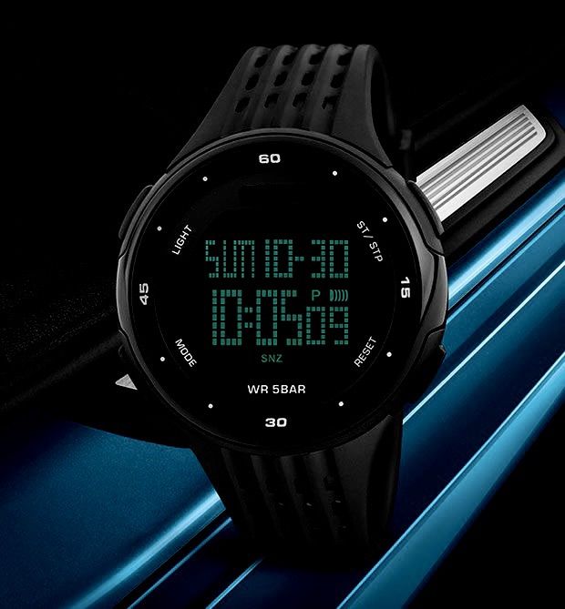 Relo Digital Movement Men Watch 5ATM Waterproof EL Backlight Outdoor ...