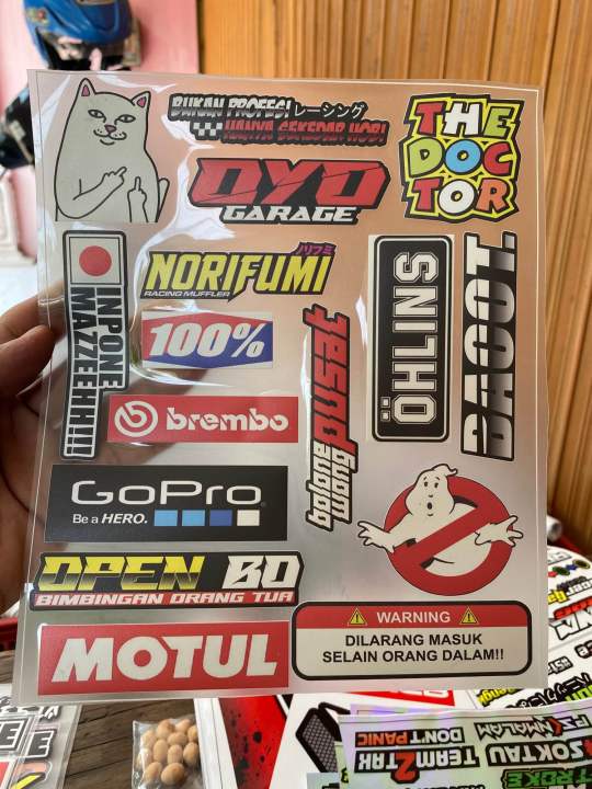 STICKER PACK KATA-KATA RACING / STICKER RACING / STICKER MOTOR ...