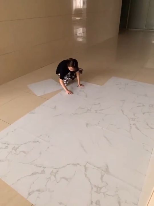 60x60cm Tile Floor sticker Marble vinyl flooring sticker PVC marble ...