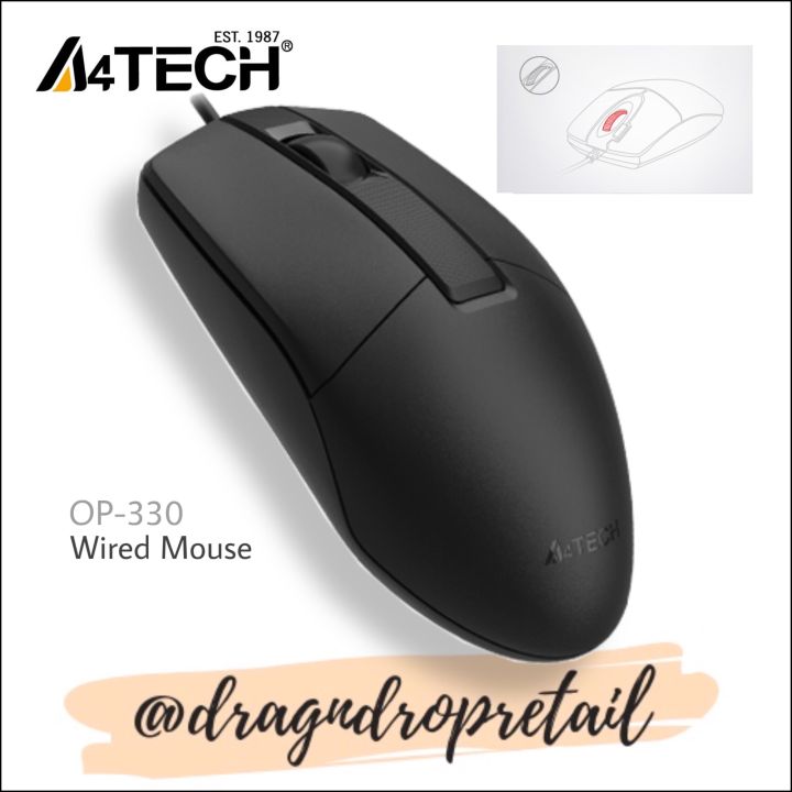 A4TECH OP-330 Optical Wheel Wired Mouse USB 1200 DPI | Lazada PH