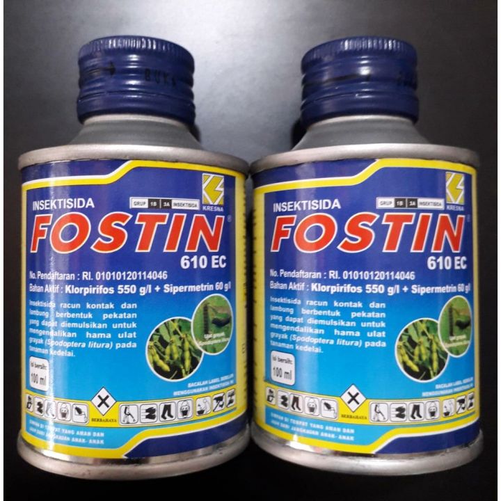 Insektisida Fostin 610 EC 100ml Racun Kontak Pembasmi Hama Ulat Grayak ...