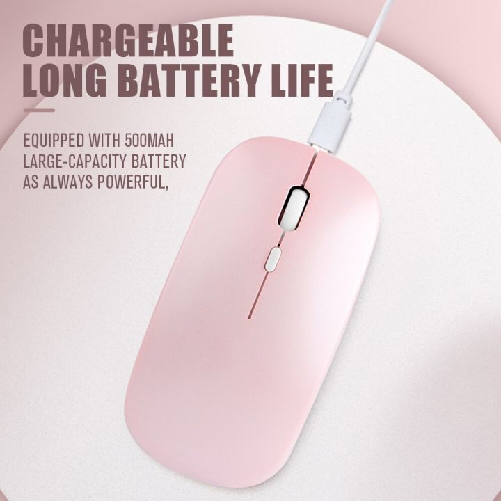 Macaron Rechargeable Wireless Bluetooth Mouse 2.4G USB Mice For Android ...