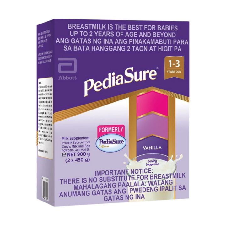 Pediasure Vanilla 900g for 1-3 Years Old Milk Supplement | Lazada PH