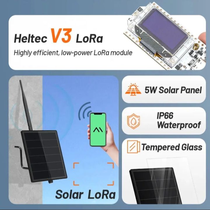 D5L Solar Meshtastic Mesh LoRa Node Repeater 5W Solar Power Kit 3.7v ...