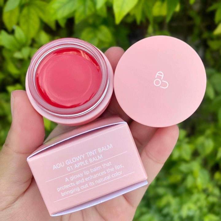 AOU Glowy Tint Balm 3.5g. เบอร์ 01 Apple Balm สีแดงอมชมพู ลิปทินท์บาล์ม ให้ริมฝีปากมีสีระเรื่อๆ ...
