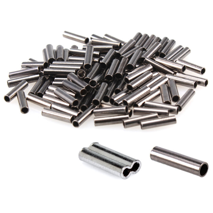 500pcs Fishing Crimp Sleeves Single Barrel Crimp Sleeves Brass Copper ...