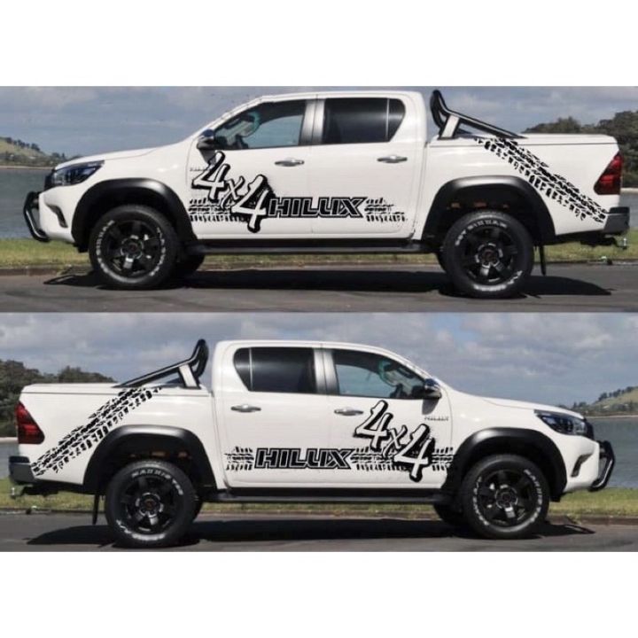 (Ready Stock)S313# Toyota Hilux 4x4 Car Side Body Vinyl Decal Sticker ...